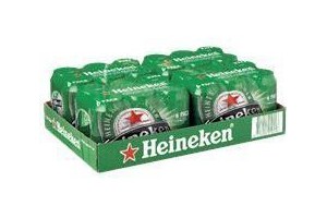 Heineken tray met 4 pakken met 6 blikjes voor maar €10,99 - Beste.nl