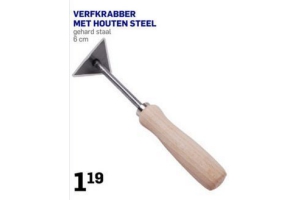 Verfkrabber met houten steel voor €1,19 - Beste.nl