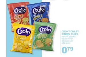 Croky crazy ribble chips €0,79 - Beste.nl