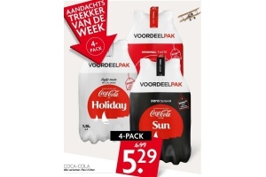 Coca Cola 4-pack voor €5,29 - Beste.nl