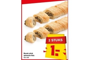 Borek stick spinazie-feta nu 2 voor €1,- - Beste.nl