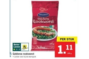 Gelderse rookworst voor €1,11 - Beste.nl