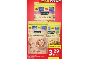 Alesto notenmix diversen nu 300 gram voor €3,29 - Beste.nl