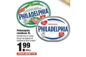 Philadelphia roomkaas XL nu voor €1,99 per stuk - Beste.nl